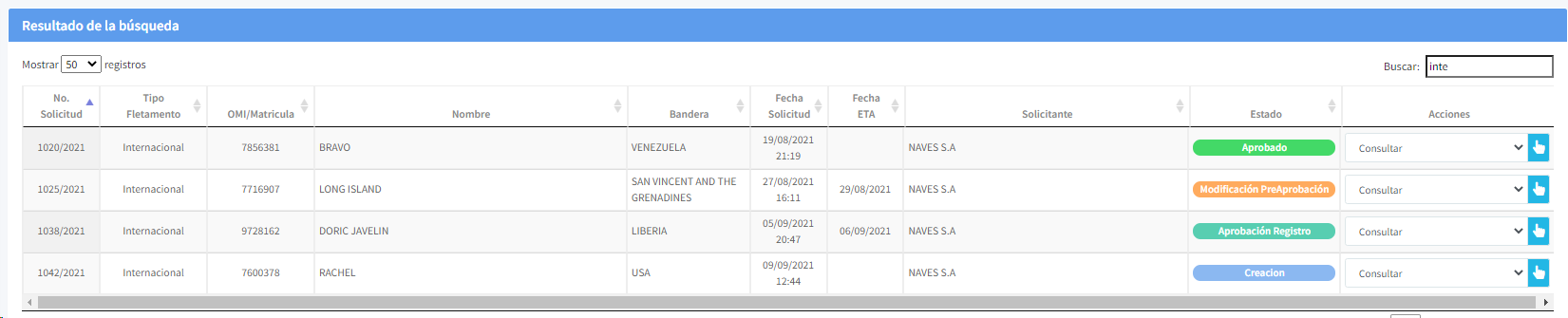 Manual de usarioConsultar Fletamento