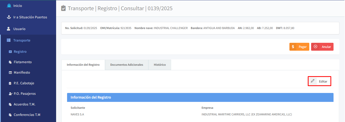 Manual de usarioModificar Registros