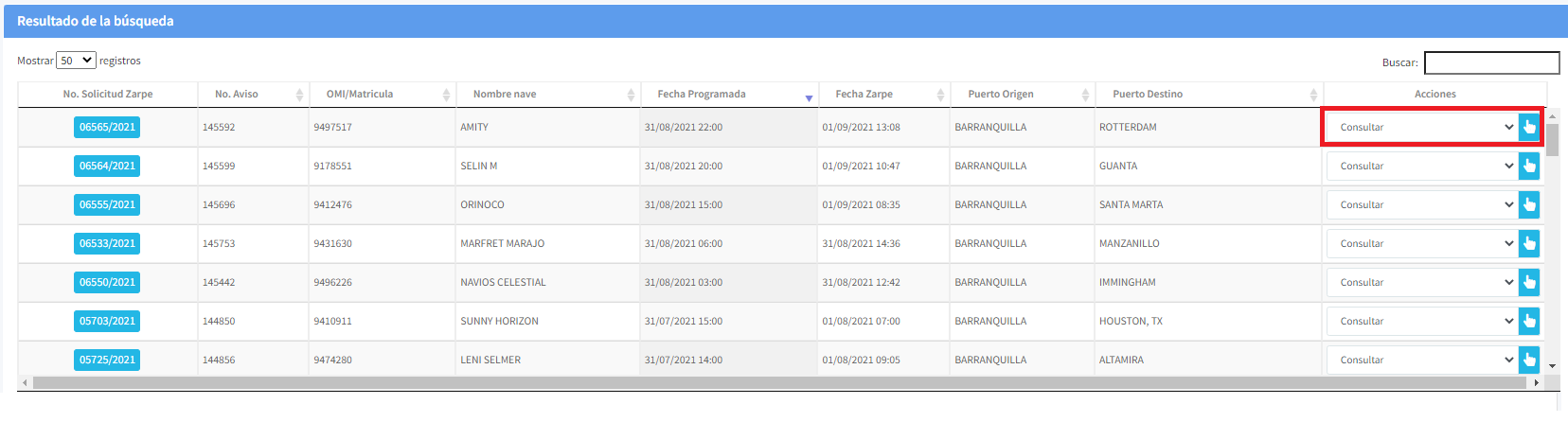 Consultar Solicitudes